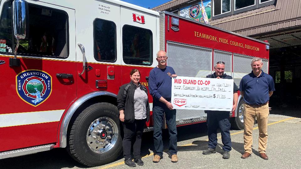 $13,785 to Errington Fire Department | Mid Island Co-op